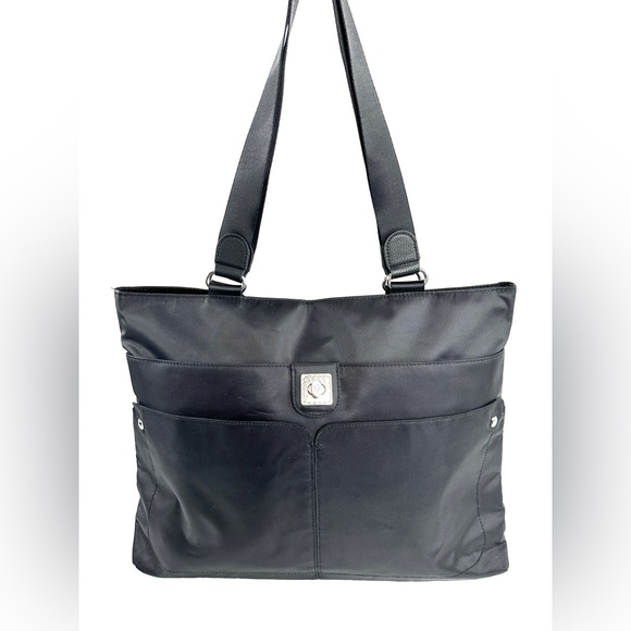 Mosey | Bags | Mosey Black Nylon Large Tote Shoulder Bag Travel School ...